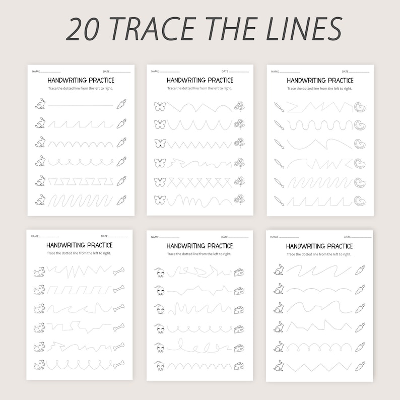 Preschool Line Tracing Worksheets Lines Trace Pages Homeschool Busy ...