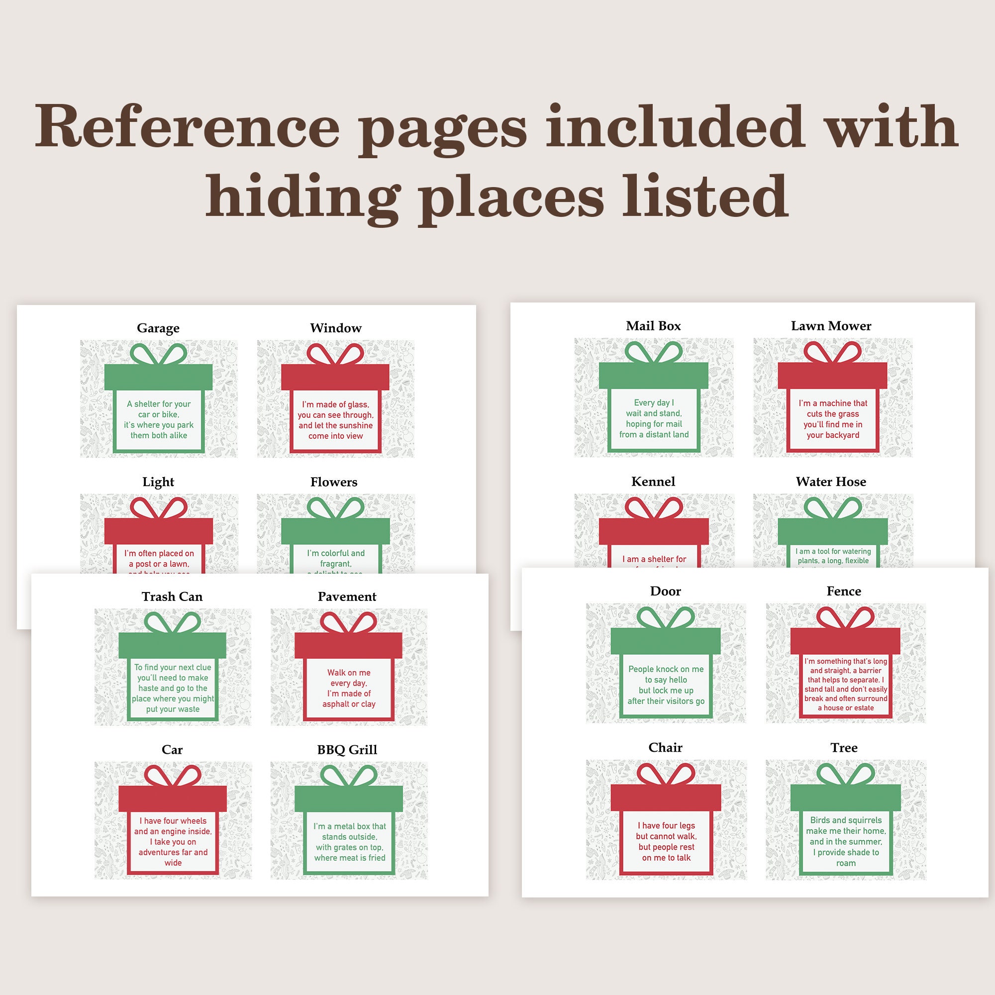 Christmas Scavenger Hunt for Kids Holiday Outdoor Treasure - Etsy Australia