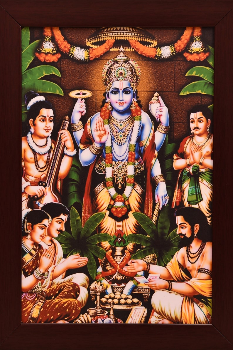 Sathya Narayana Swamy Woodden God Photo Frame1310 - Etsy