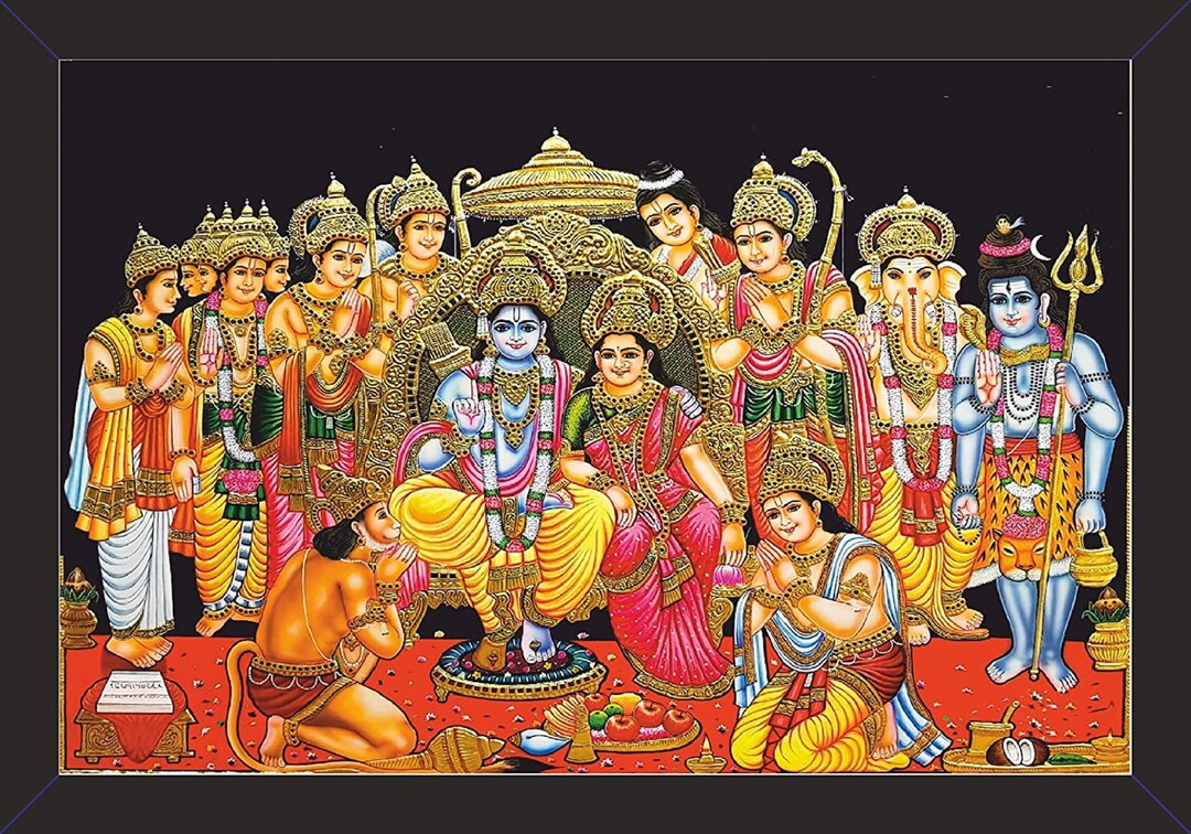 Ram Darbar Wooden God Photo Frrame 1310 Inches God Photo Frame Gift ...