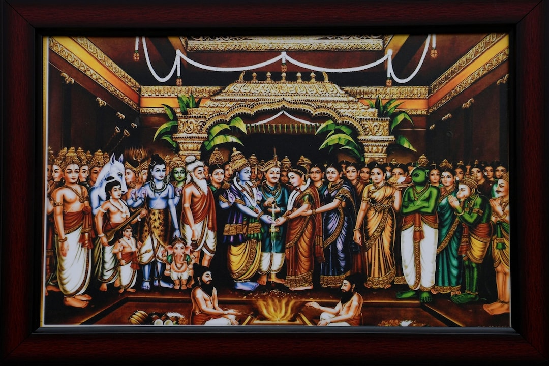 Srinivasa Kalyanam Wooden God Photo Frame1310 Inches God Photo Frame ...