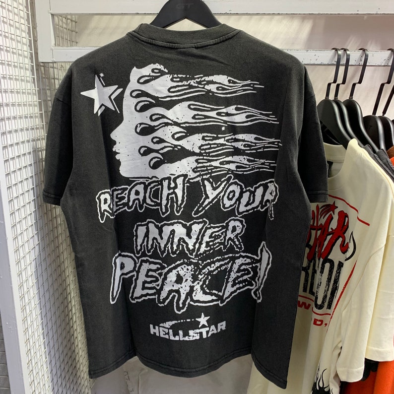 Hellstar Studios Camiseta Manga Corta Inner Peace - Etsy España