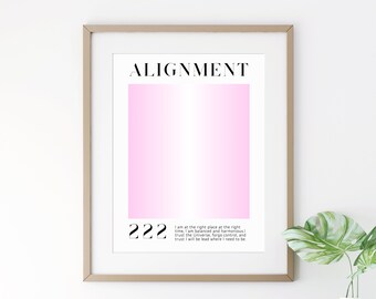 Alignment Angel Poster Original Design 222 Angel Number Digital ...