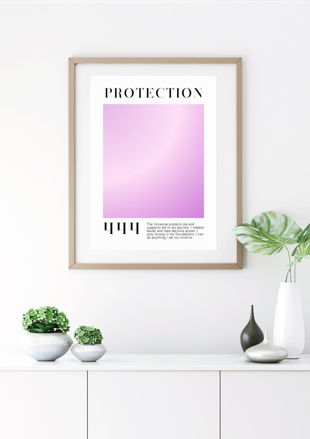 444 Angel Number Protection Print - Etsy