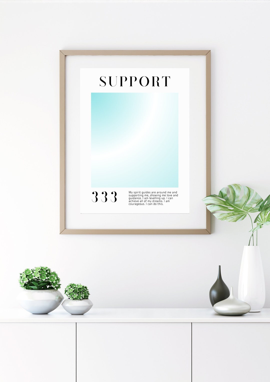 333 Angel Number - Support Print - Etsy