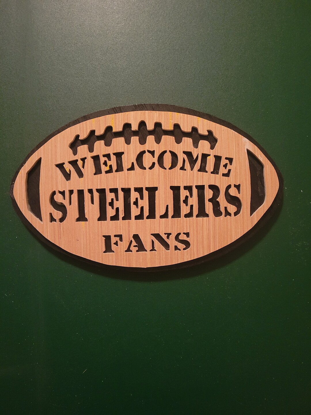 Handmade Wooden Football Sign | Rustic Sports Wall Decor - Etsy