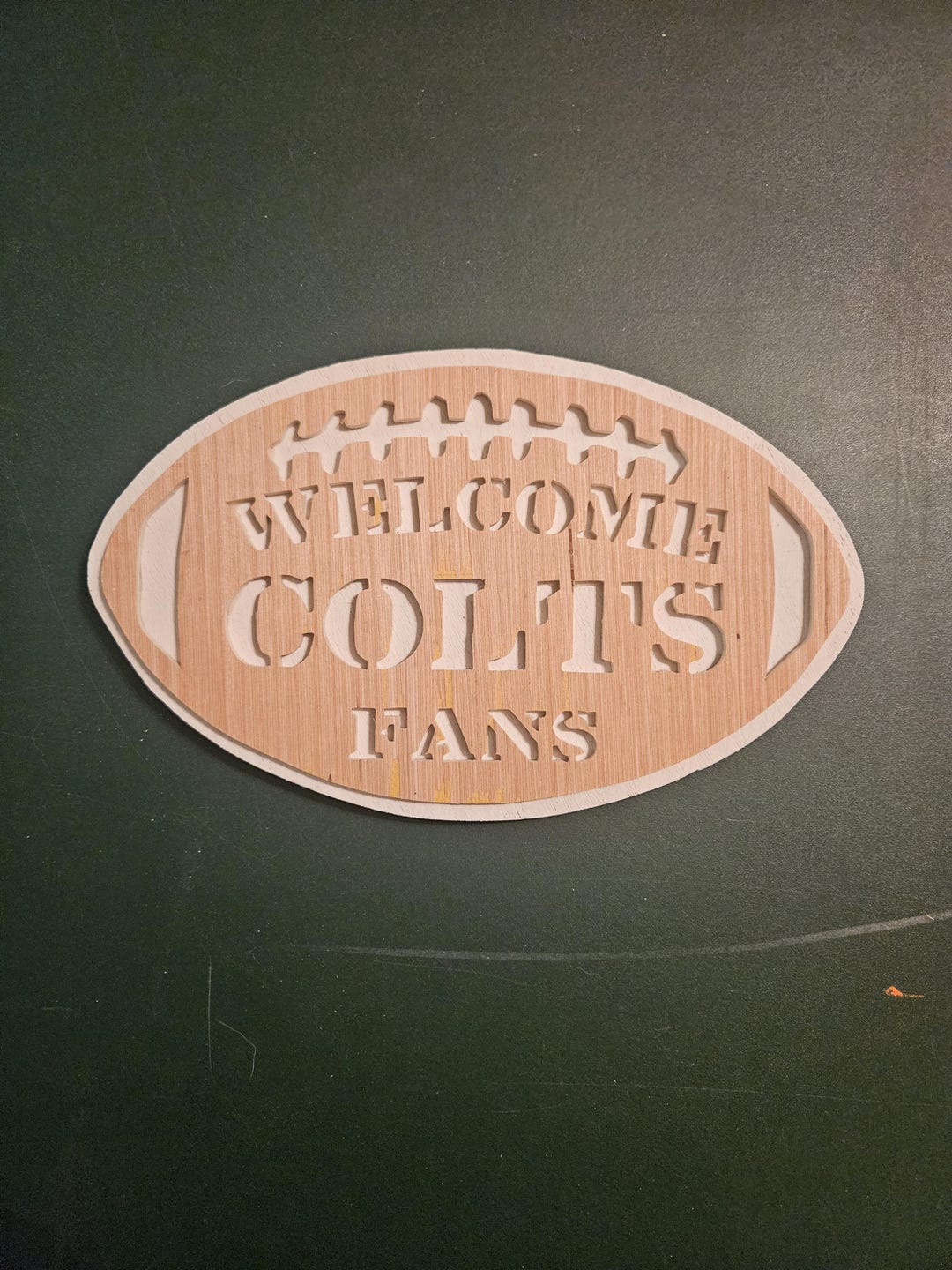 Welcome Colts Fans Wooden Sign - Football Team Decor - Oval Wall Art - Etsy