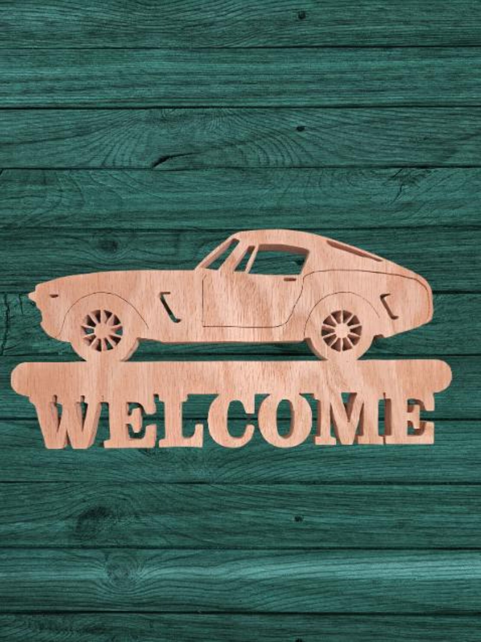 Wooden Vintage Car Welcome Sign - Rustic Wall Art Decor - Etsy