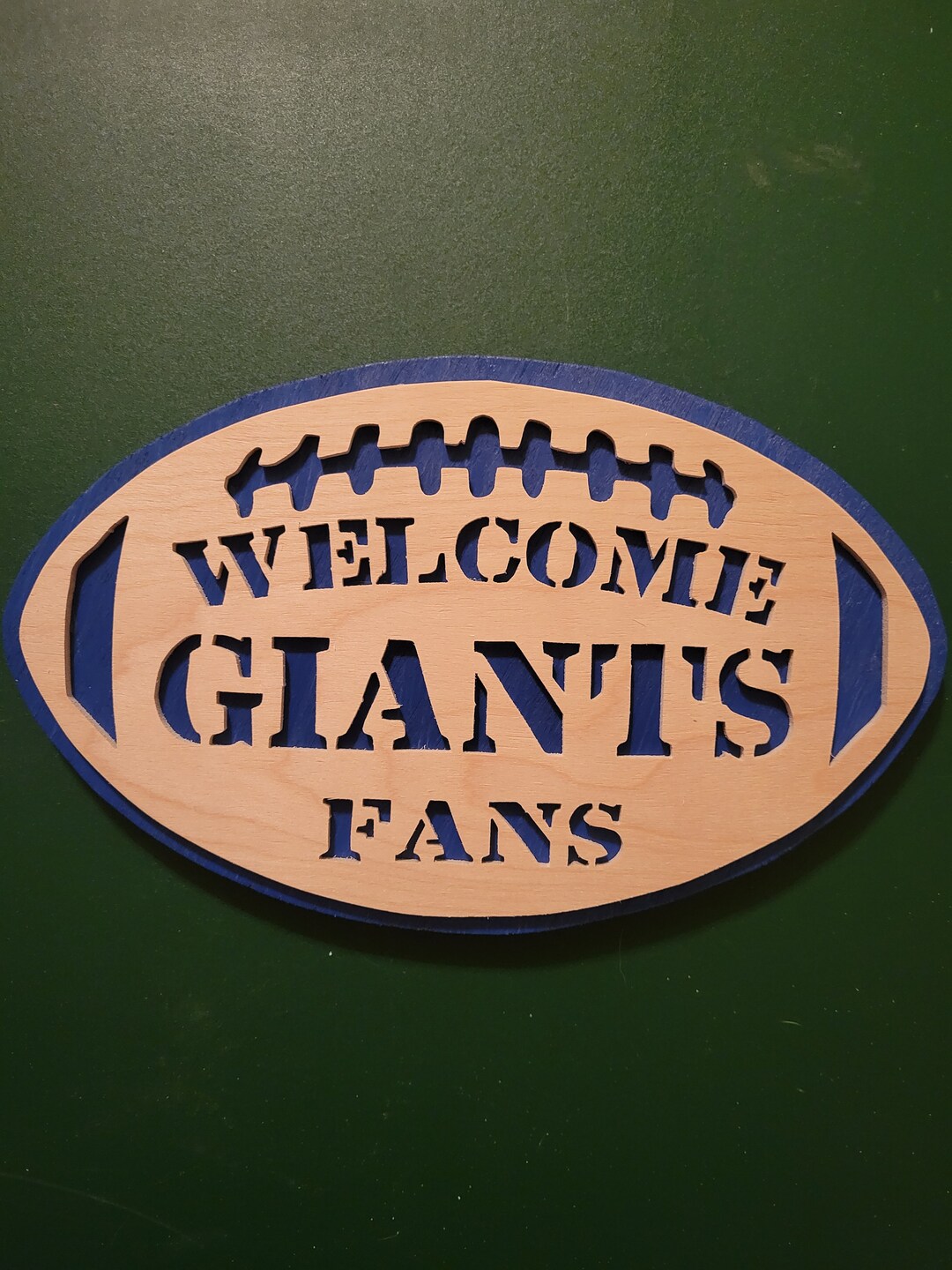 Handmade Wooden Football Sign | Rustic Game-day Wall Decor - Etsy