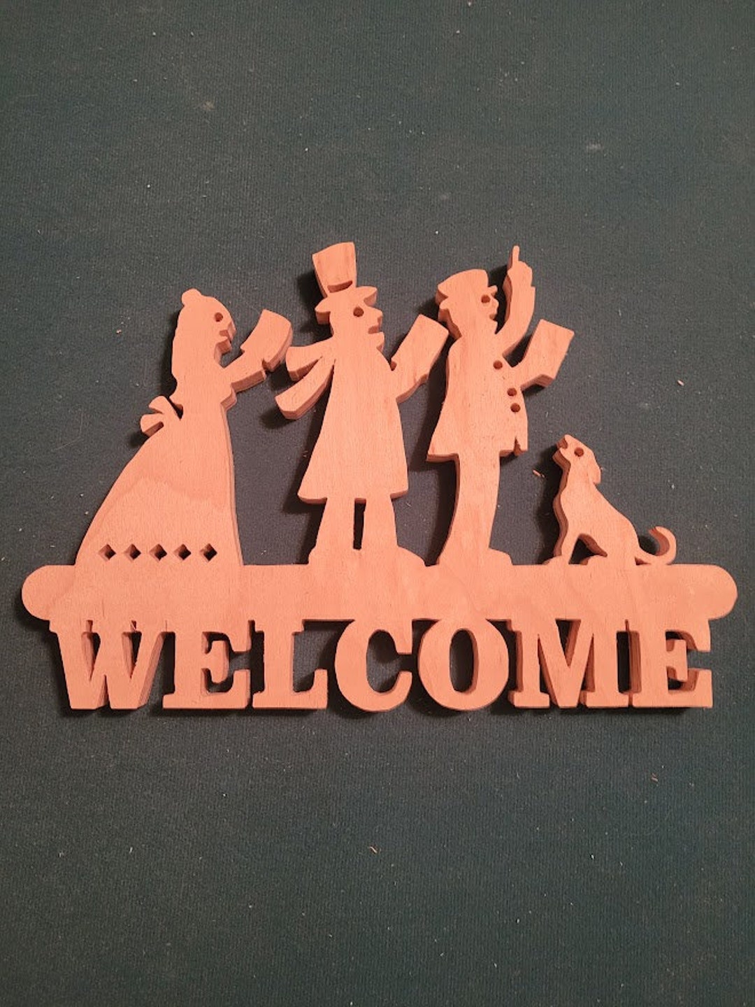 Wooden Family Welcome Sign, Rustic Cutout, Vintage Style, Home Decor ...