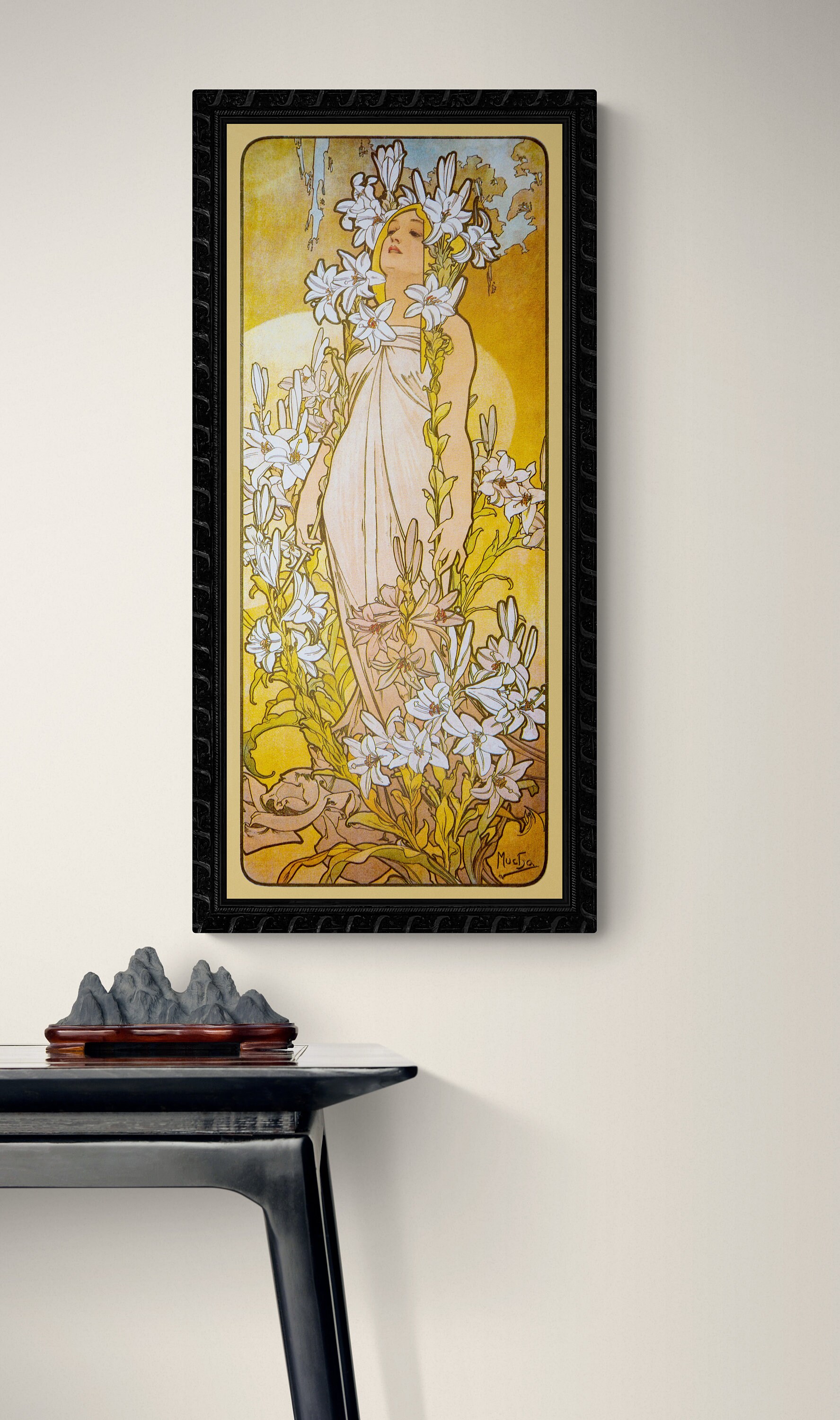 Alphonse Mucha Art Nouveau the Flowers Lily Mucha Print Vintage Art ...