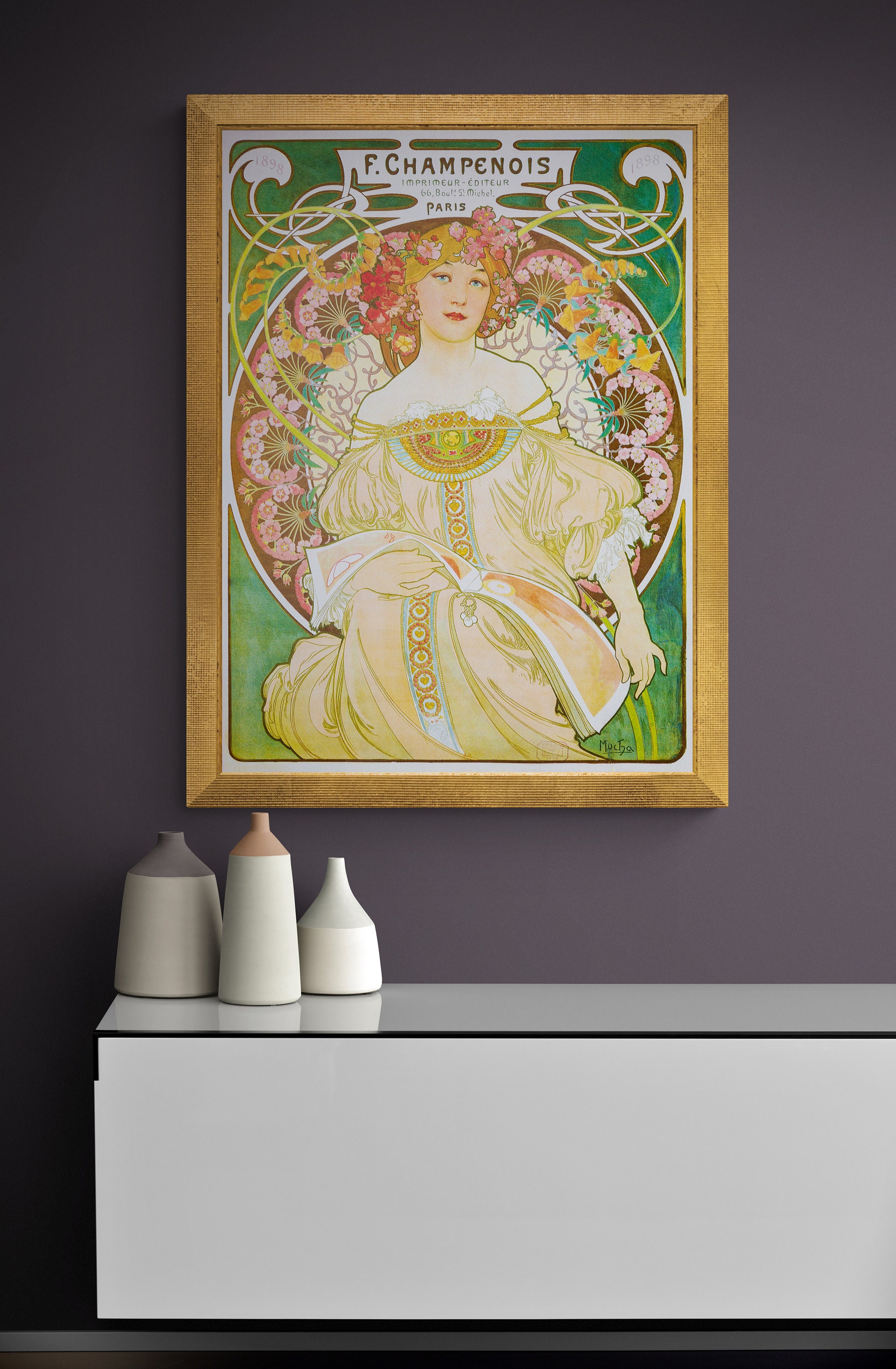 Alphonse Mucha Art Nouveau Rêverie Mucha Print Vintage Art Nouveau ...