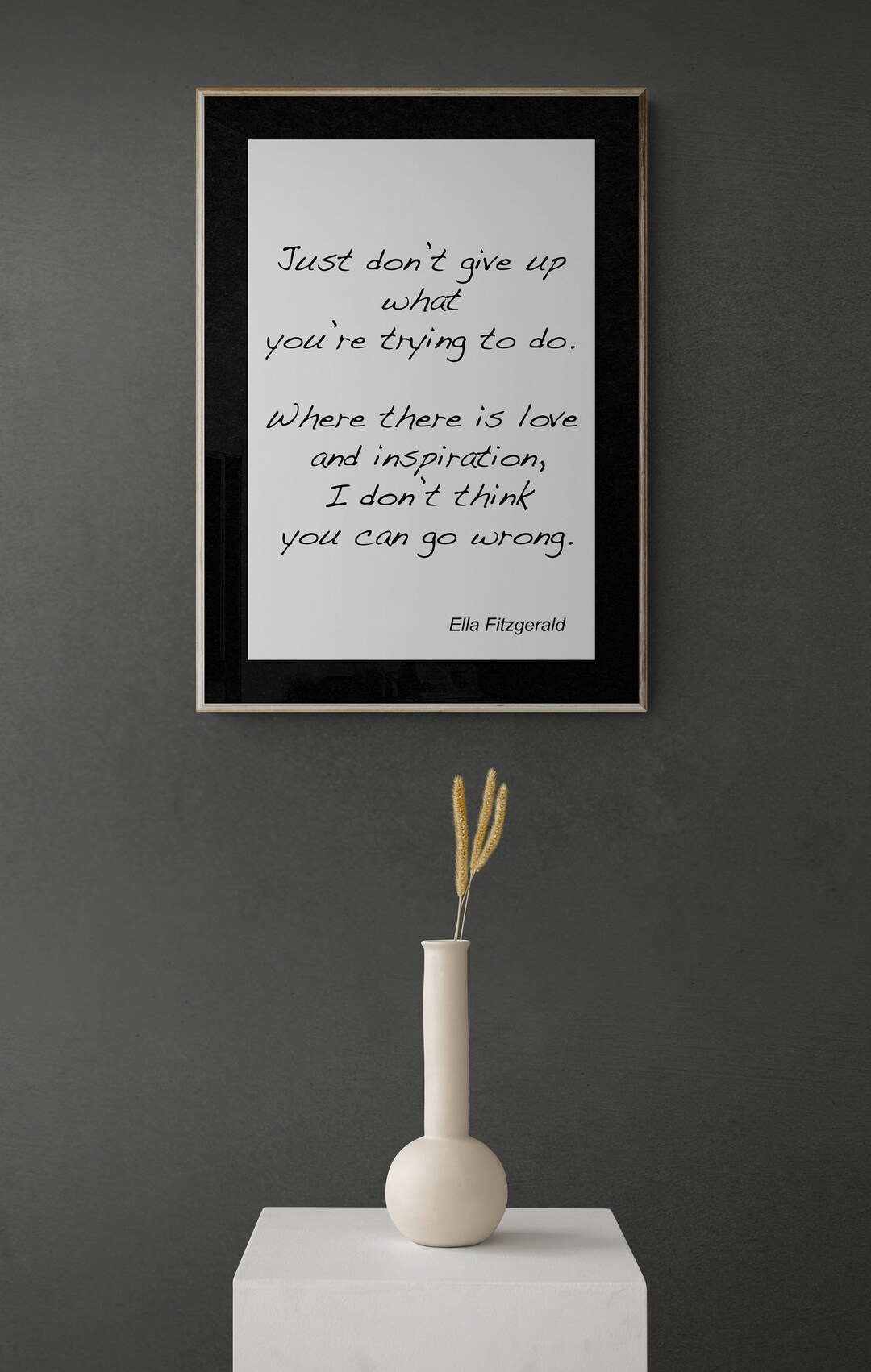 Ella Fitzgerald Quote, Motivational Wall Decor, Office Wall Art, Sales ...