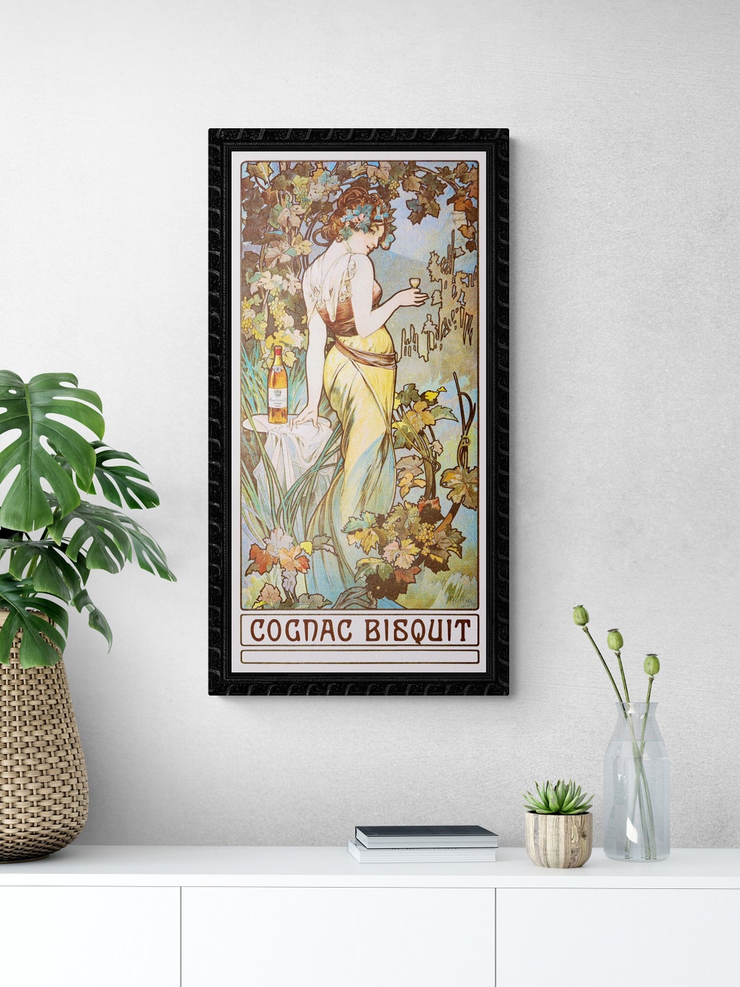 Alphonse Art Nouveau Cognac Bisquit Print Vintage Art Nouveau Poster ...