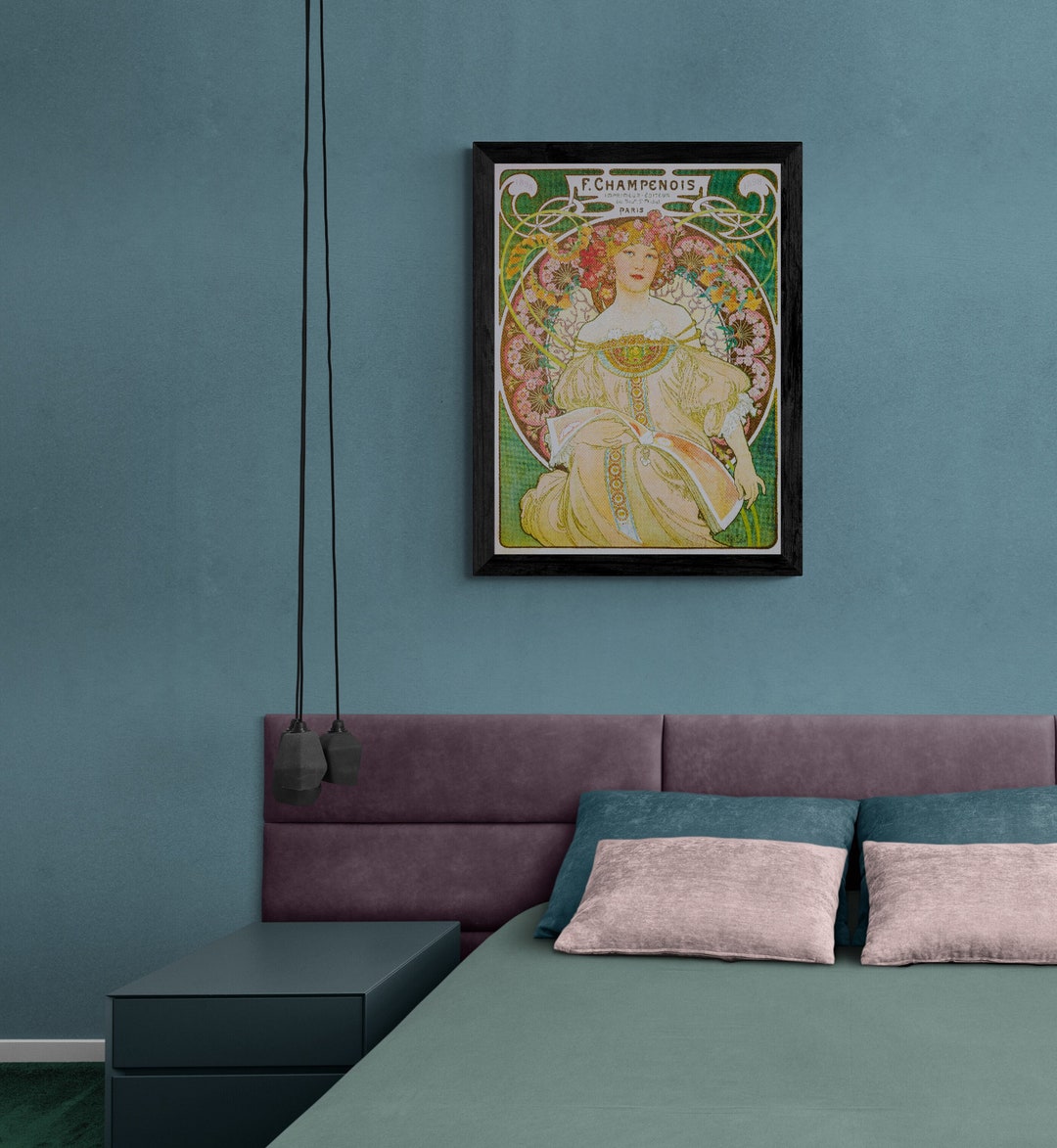 Alphonse Mucha Art Nouveau Rêverie Mucha Print Vintage Art Nouveau ...