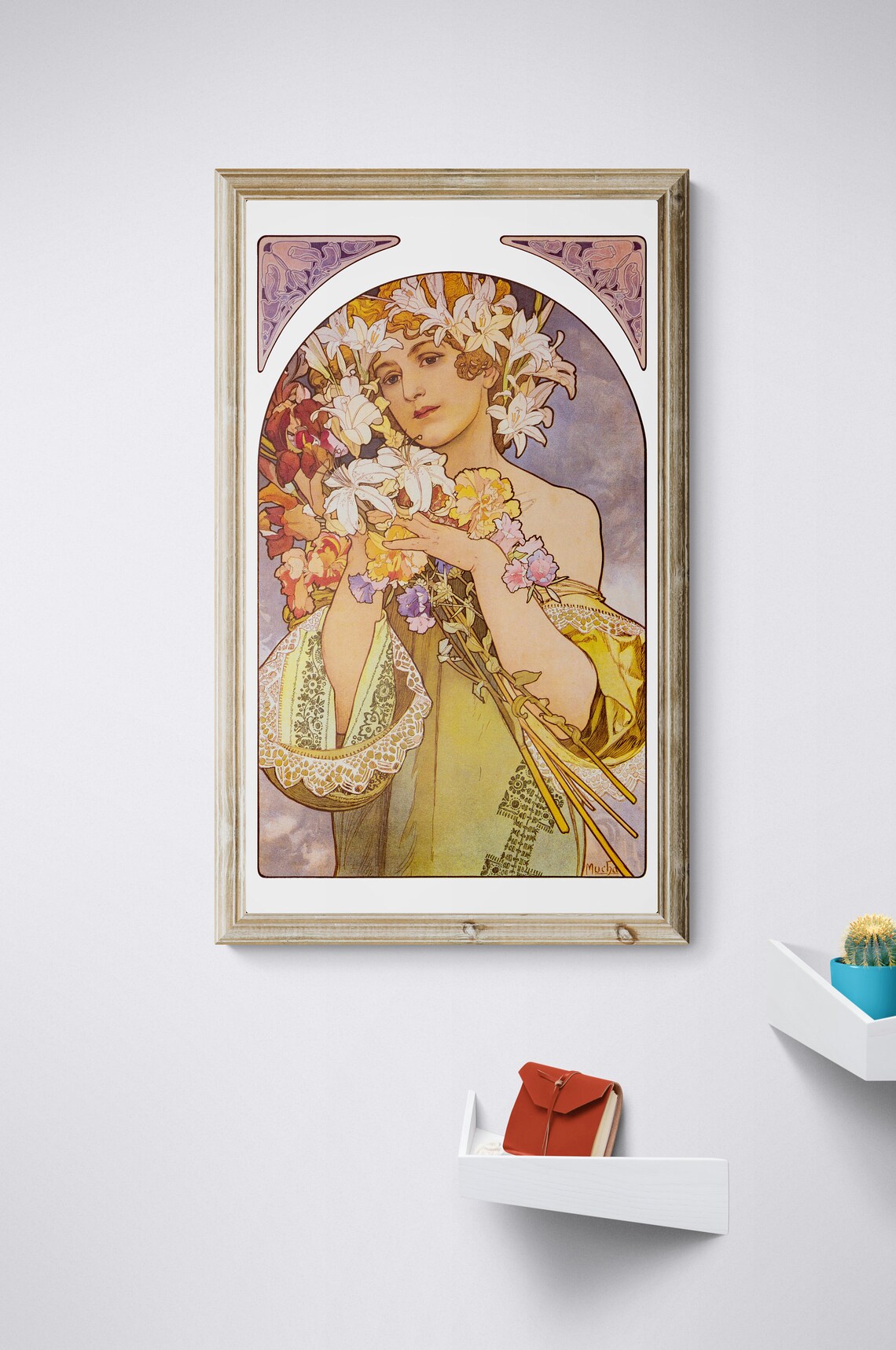 Alphonse Mucha Art Nouveau the Flower Mucha Print Vintage Art Nouveau ...