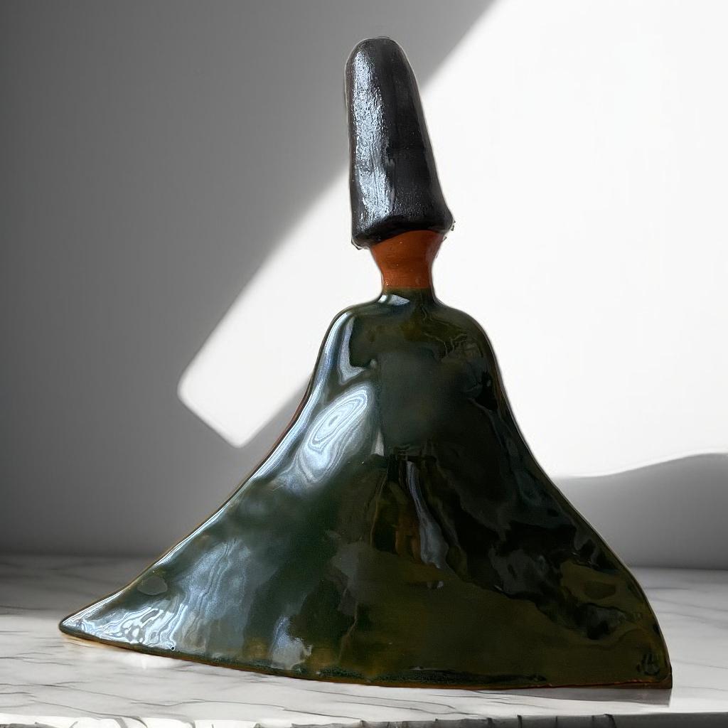 Handmade Ceramic Whirling Dervish Statue: Ramadan Gift, Mevlana Decor ...