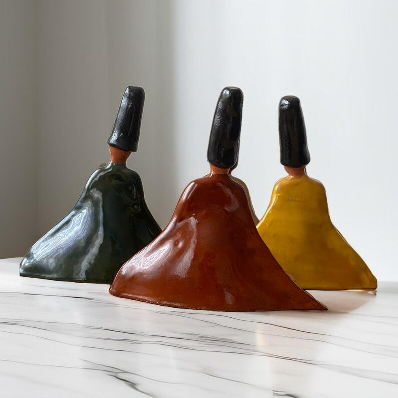 Handmade Ceramic Whirling Dervish Statue: Ramadan Gift, Mevlana Decor ...