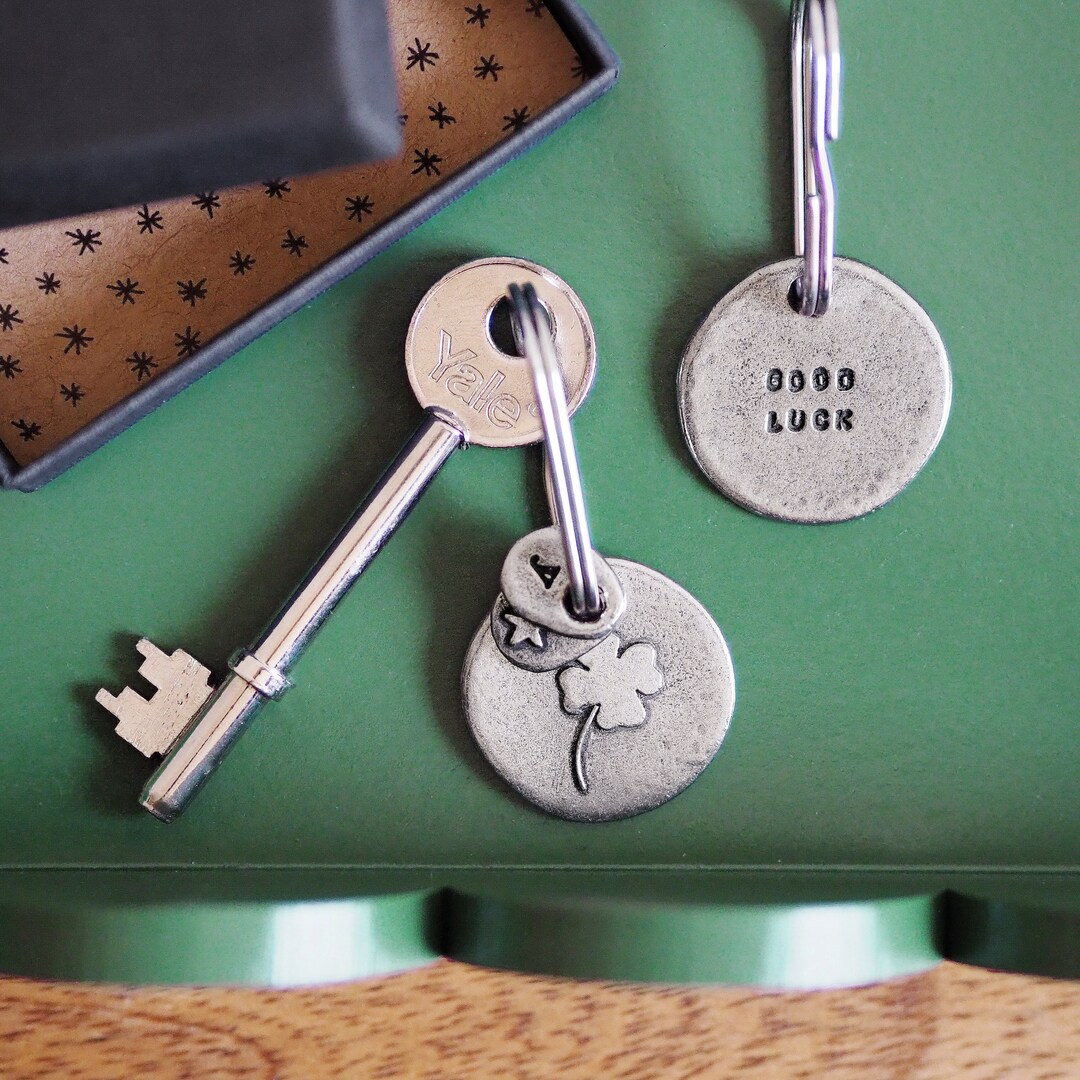 Four Leaf Clover 'good Luck' Keyring - Etsy