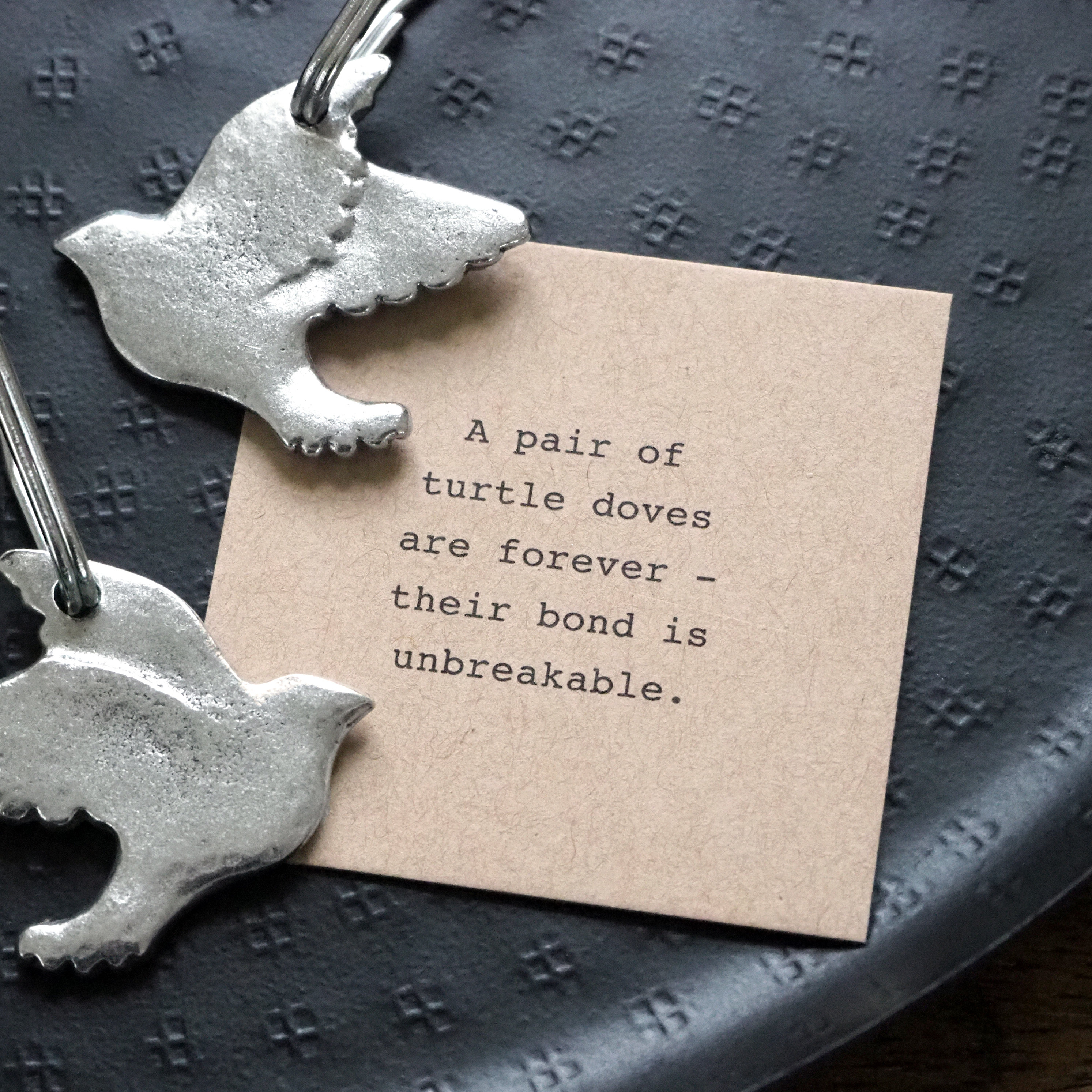 Two Turtle Doves Friendship Keyring Set - Etsy