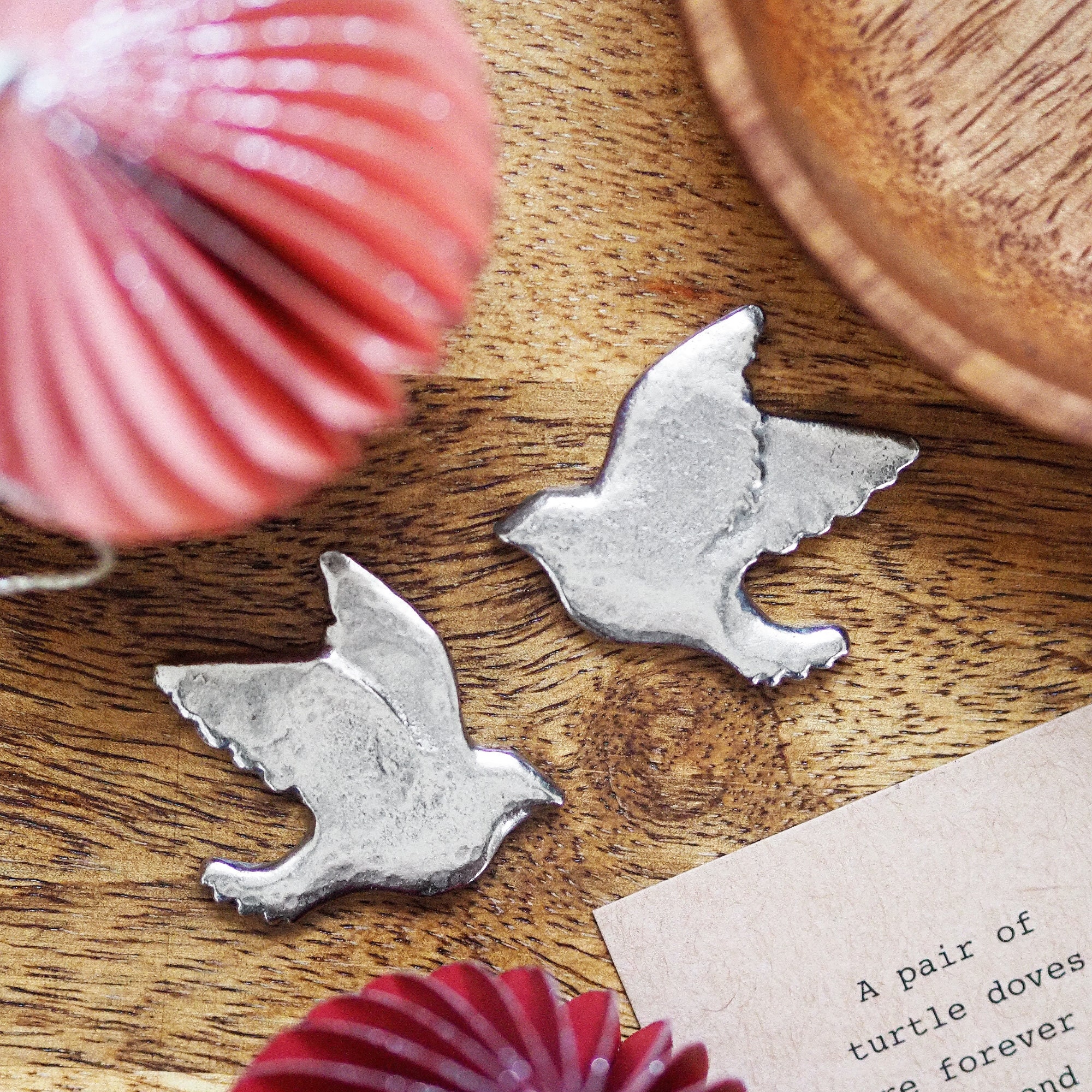 Two Turtle Doves Friendship Pocket Token Set - Etsy