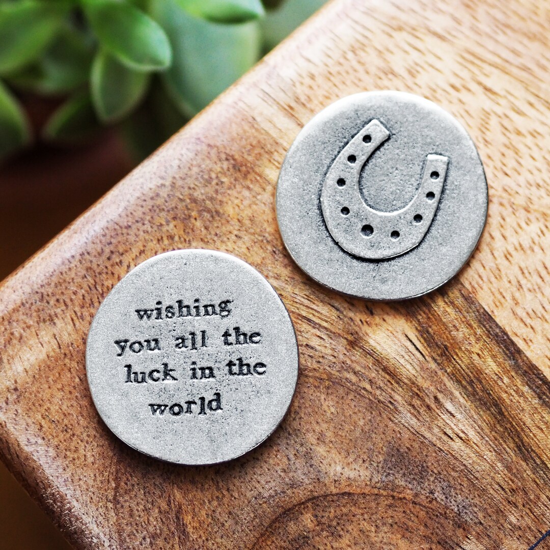 All the Luck in the World Horseshoe Pocket Coin Token - Etsy