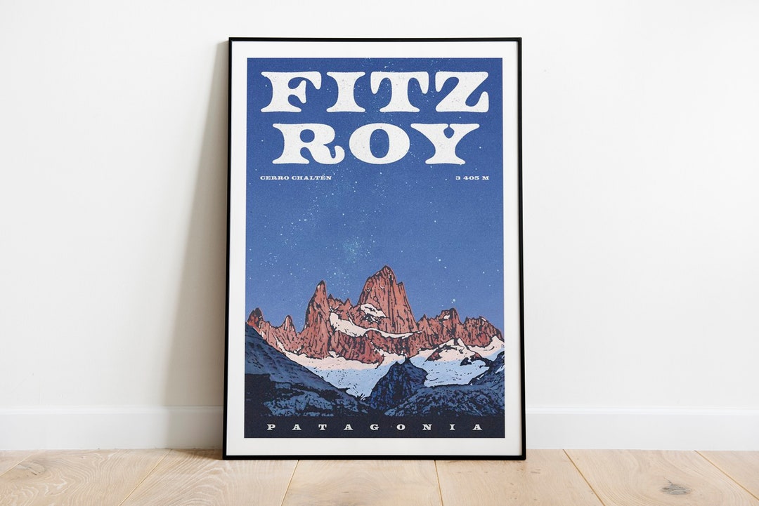 Fitz Roy Poster Print Patagonia Mount Fitz Roy Wall Art - Etsy