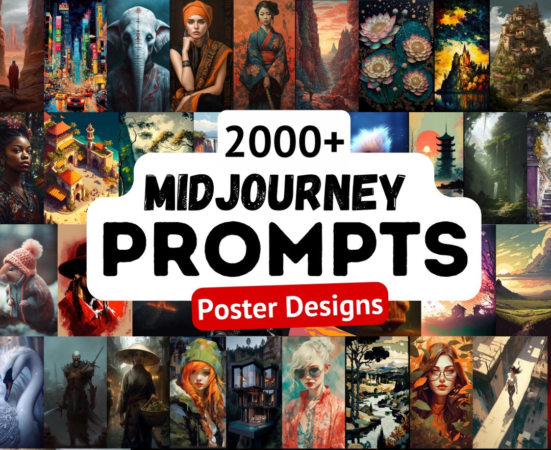 2000 Midjourney Prompts Poster Designs, Midjourney Guide for Unique ...