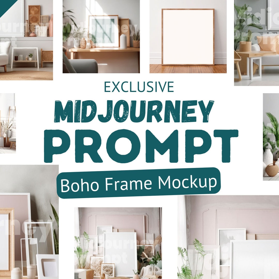 Midjourney Mockup Prompt, Trendy Prompt 2023, Boho Living-room ...