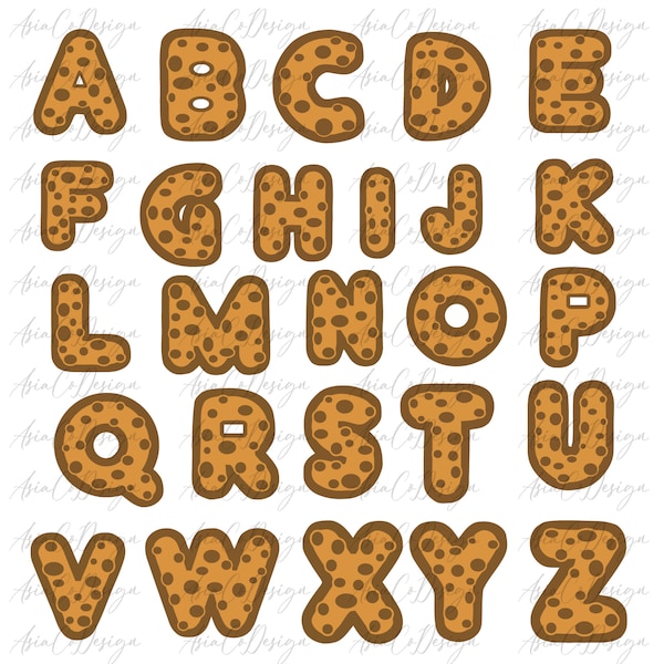 Alphabet Cookies - Etsy