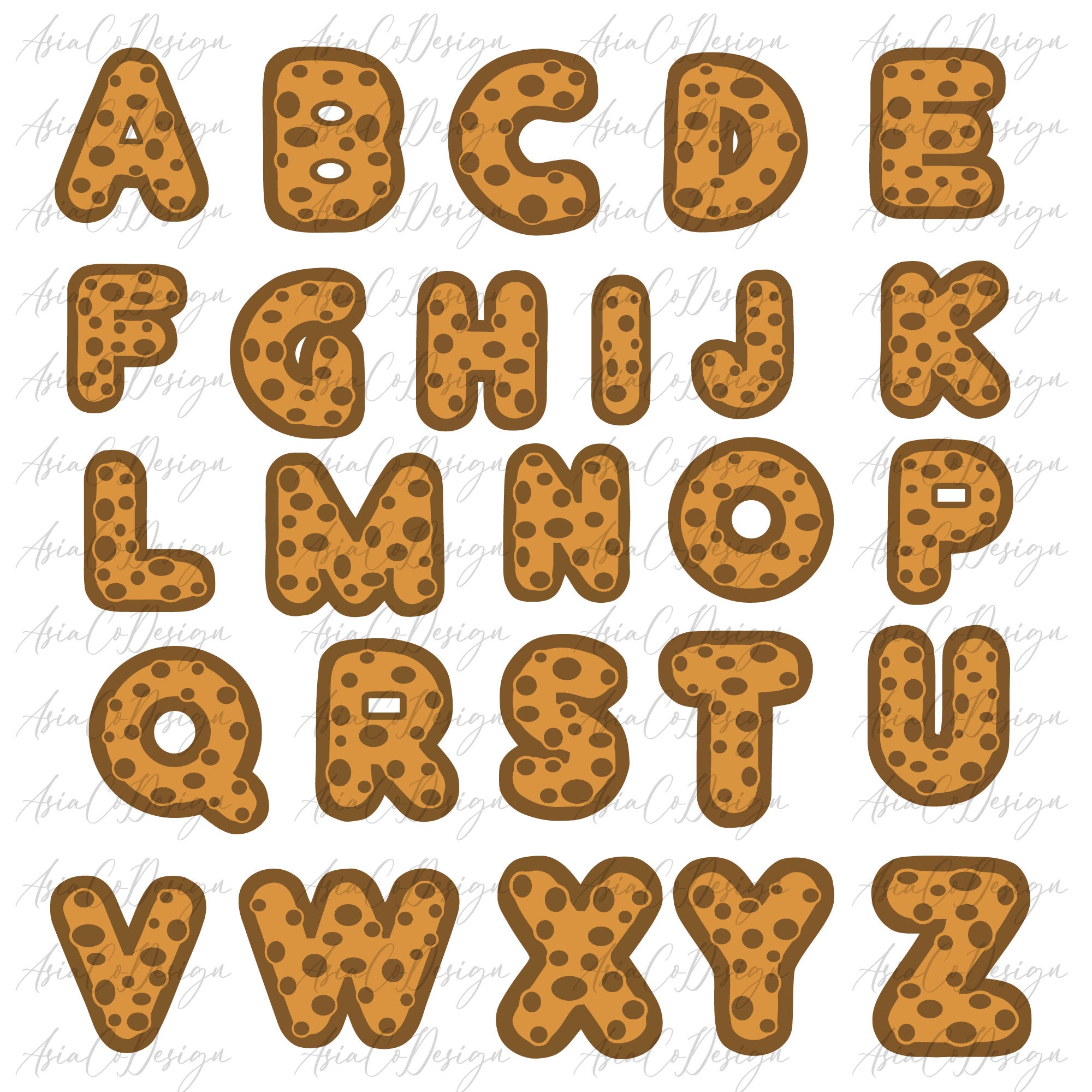 ABC COOKIES Digital Clipart Set Cookies Clipart Alphabet - Etsy México
