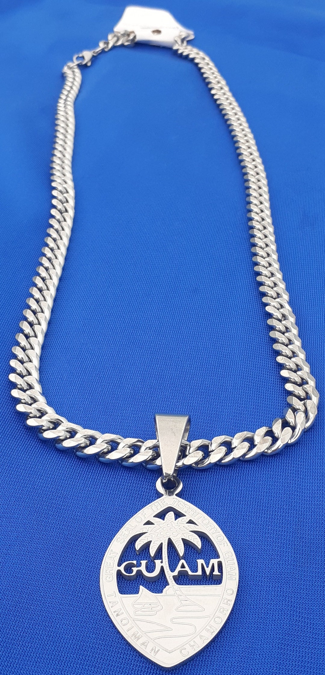 Guam Seal Necklace Chain With Pendant 316L Stainless Steel Perfect Guam ...