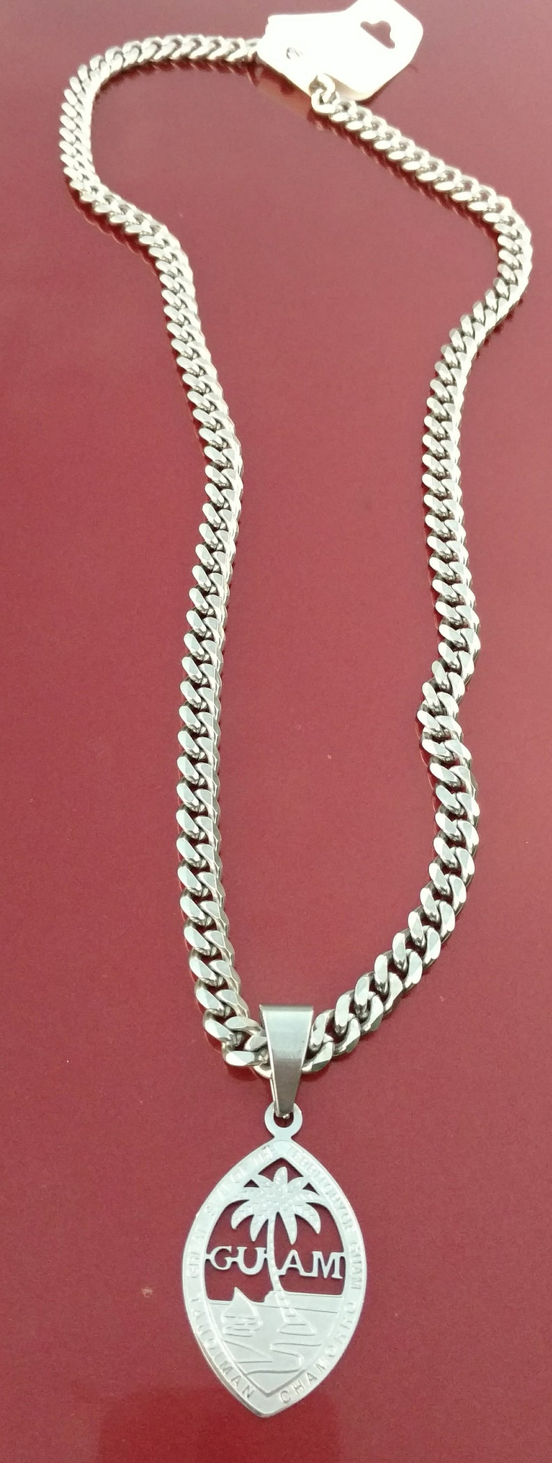 Guam Seal Necklace Chain With Pendant 316L Stainless Steel Perfect Guam ...