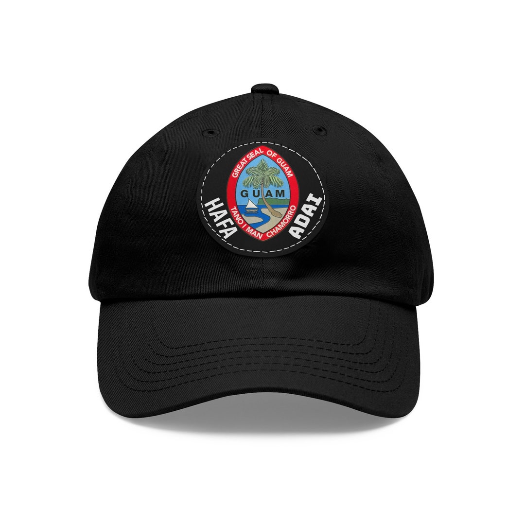 EXCELLENT , Guam Gift Exclusive Dad Hat With Leather Patch (round ...