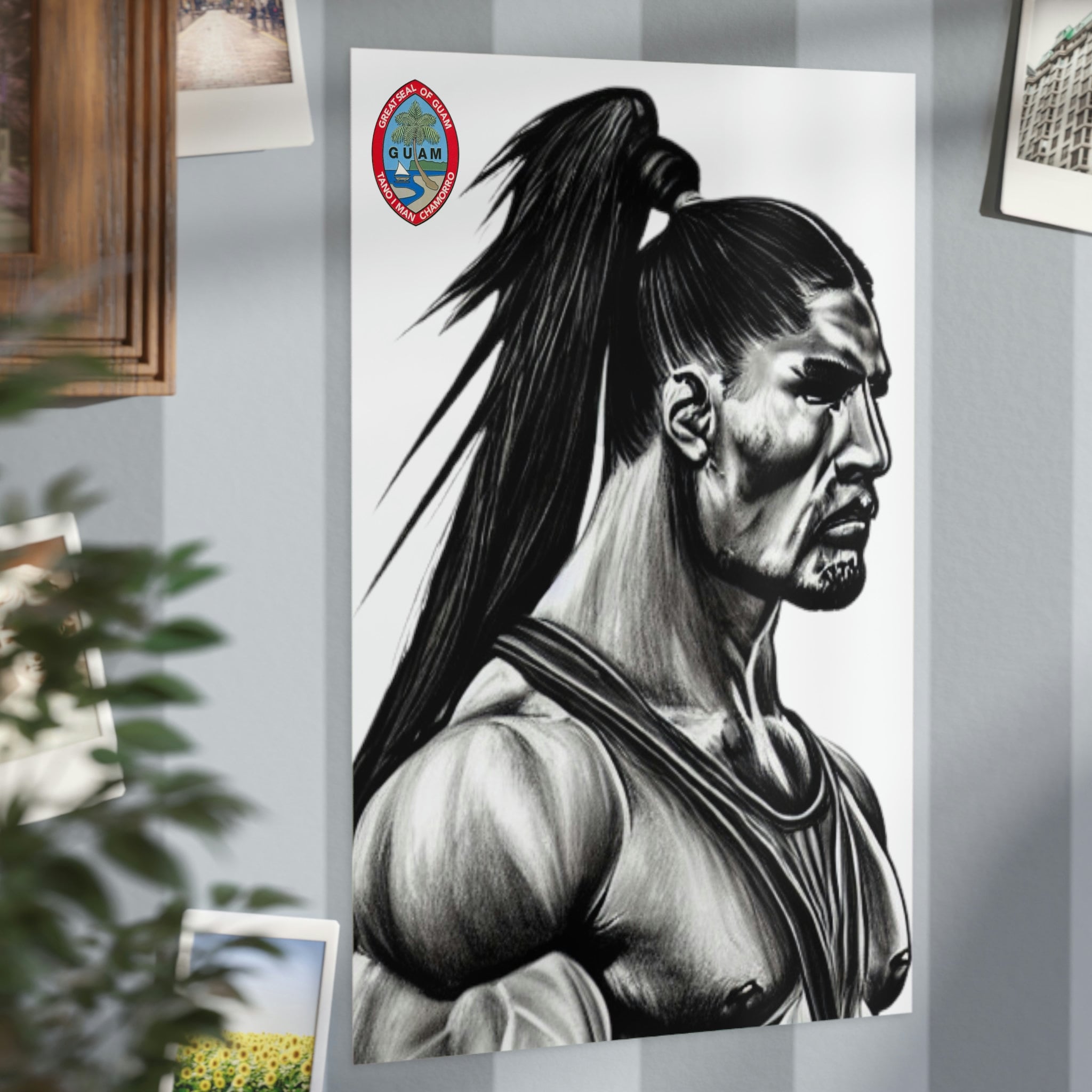 Beautiful ,GUAM WARRIOR Design , I Made ,exclusive , Guam ARTWORK, Gift ...