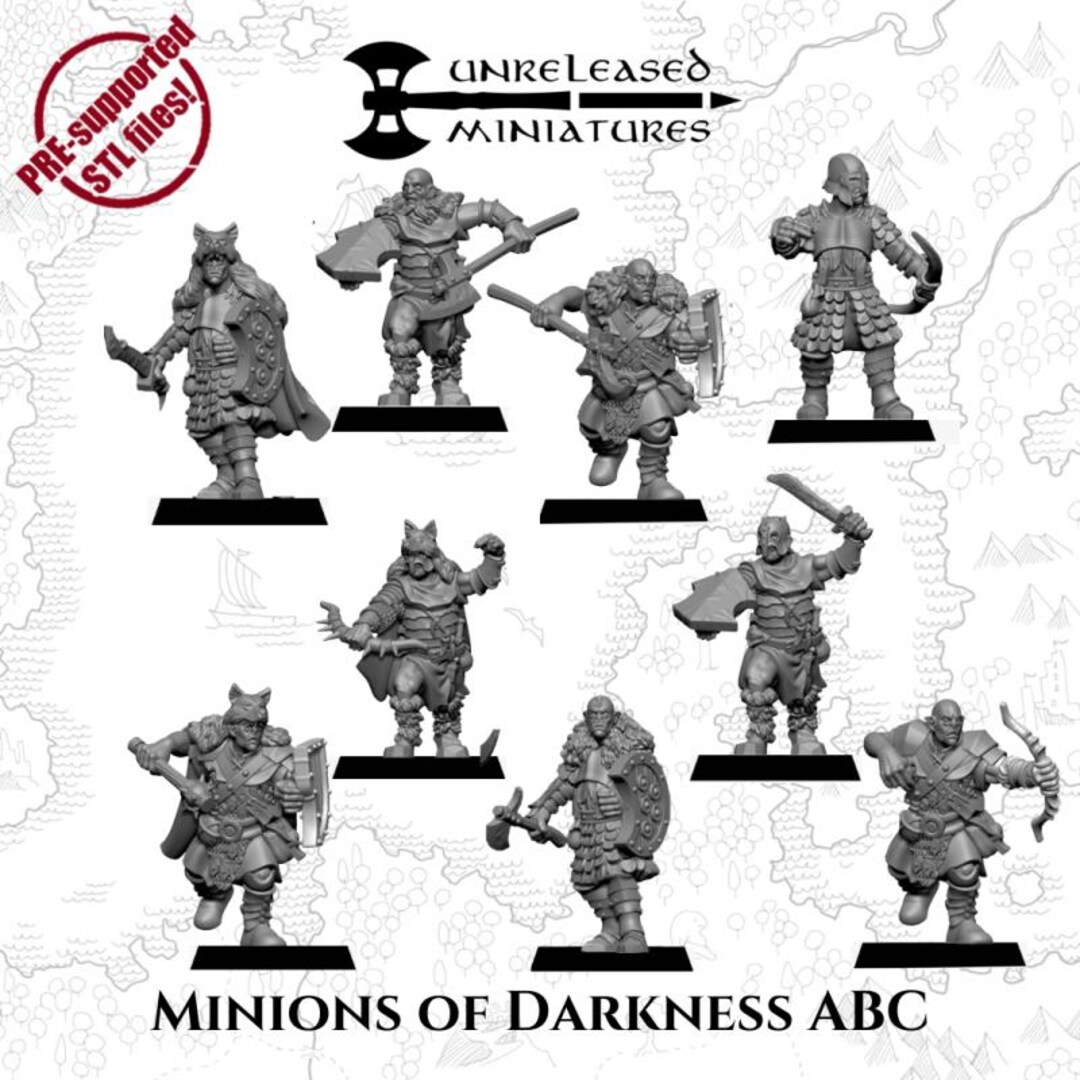 Minions of Darkness (multi-part Pose ABC) 28mm - Unreleased Miniatures ...