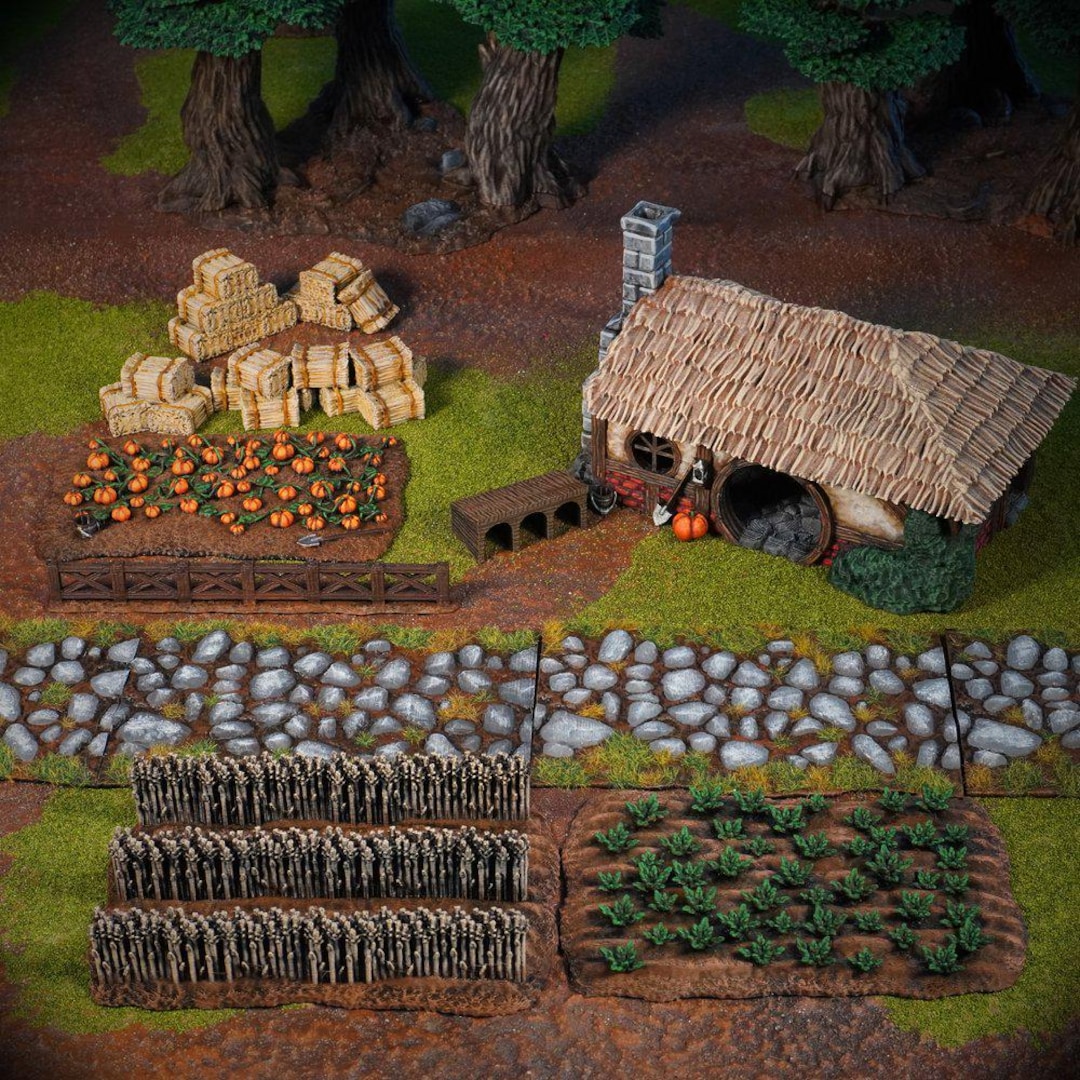 Halfling Farmstead - Conquest Creations Terrain (shire, Hobbiton, Frodo ...