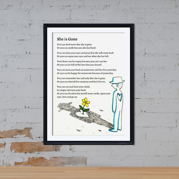 She is Not Gone Poem - Etsy