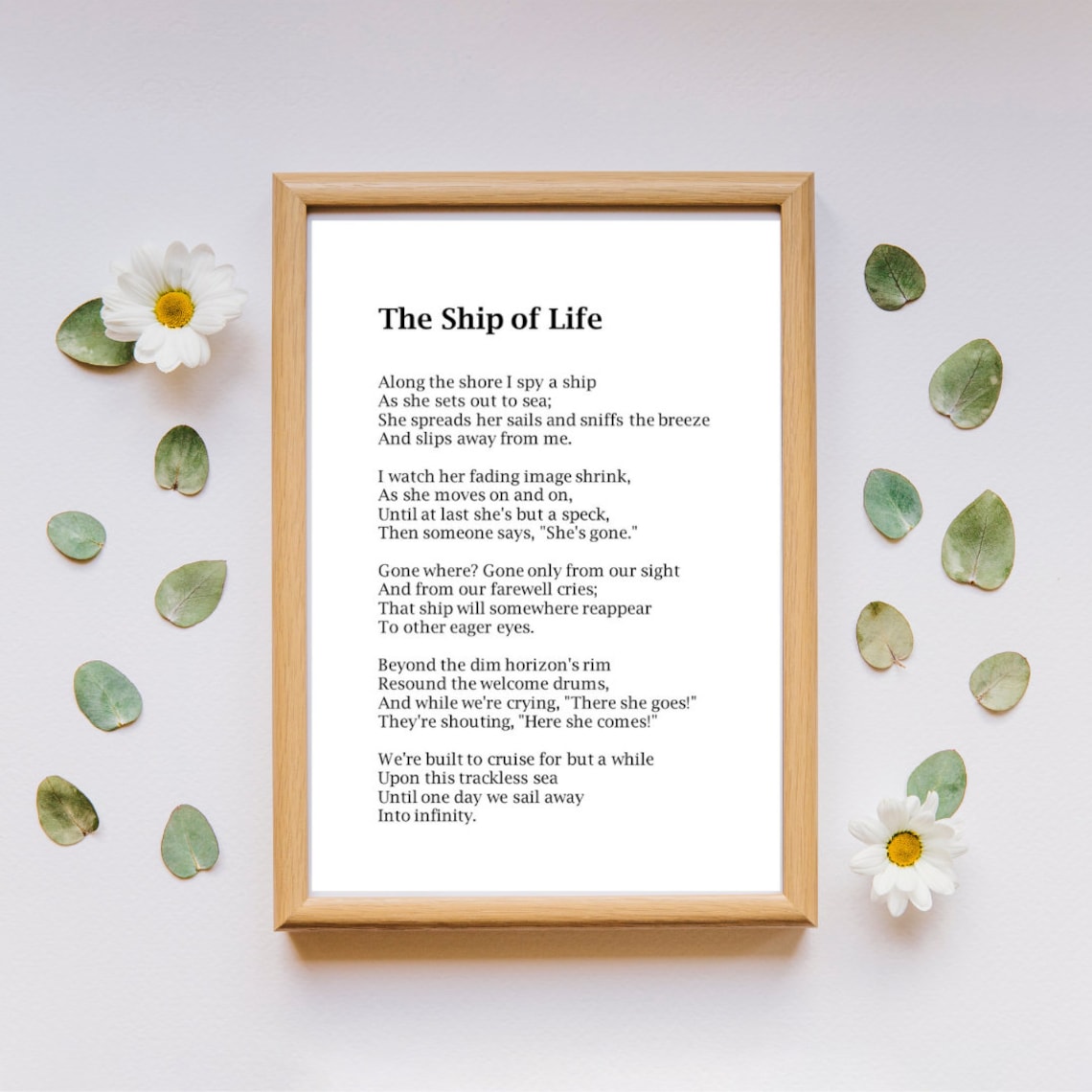 The Ship of Life Poem Print: Memorial Gift (digital Download) - Etsy