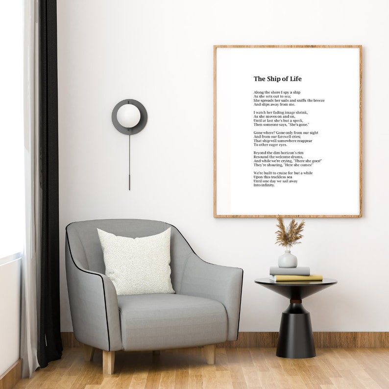 The Ship of Life Poem Print: Memorial Gift (digital Download) - Etsy