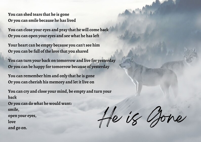 Bespoke Memorial Print: Personalized Remembrance Gift (downloadable) - Etsy