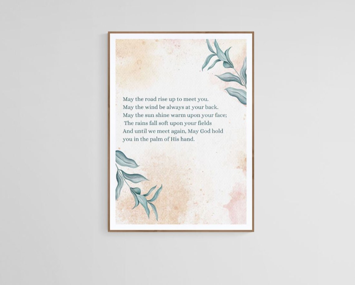 Celtic Blessing Poem Print: Sympathy Gift (digital Download) - Etsy