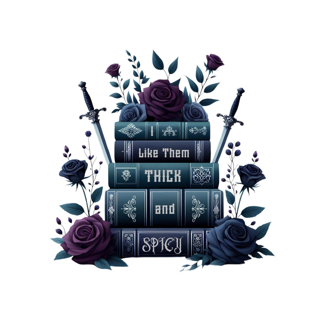 Dark Academia Fantasy Book Stack, Spicy Reader Digital Download for ...