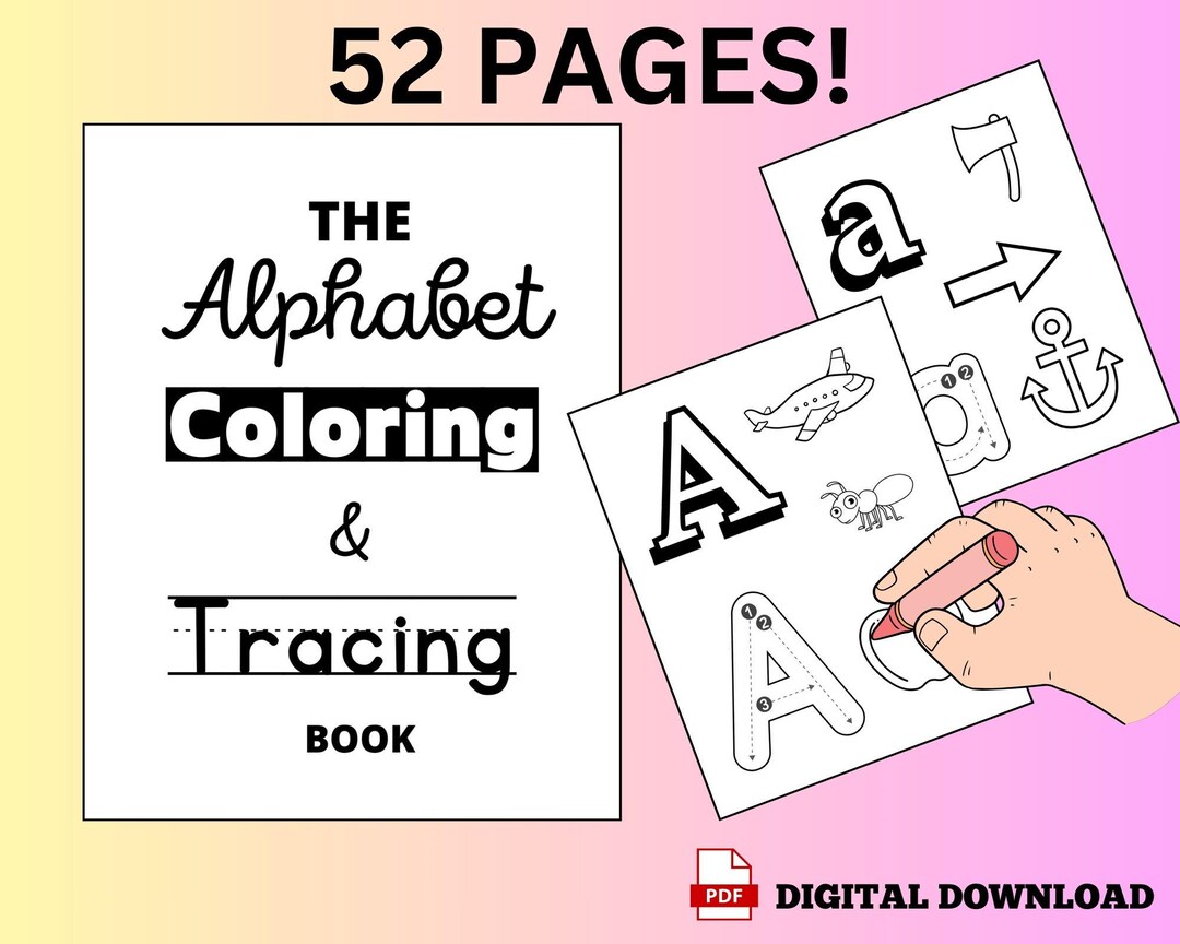 Alphabet Coloring and Tracing Workbook: Fun Educational Learning Book ...