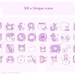 Cute Bad Girl Icon Set, Cute Icons, Purple Icon Set, Ios Android App ...