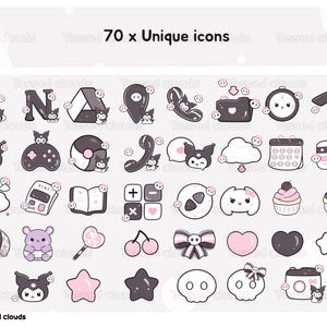 Cute Goth Girl Icon Pack, Goth Girl Icons, Grey Icons, App Icons, Ios ...