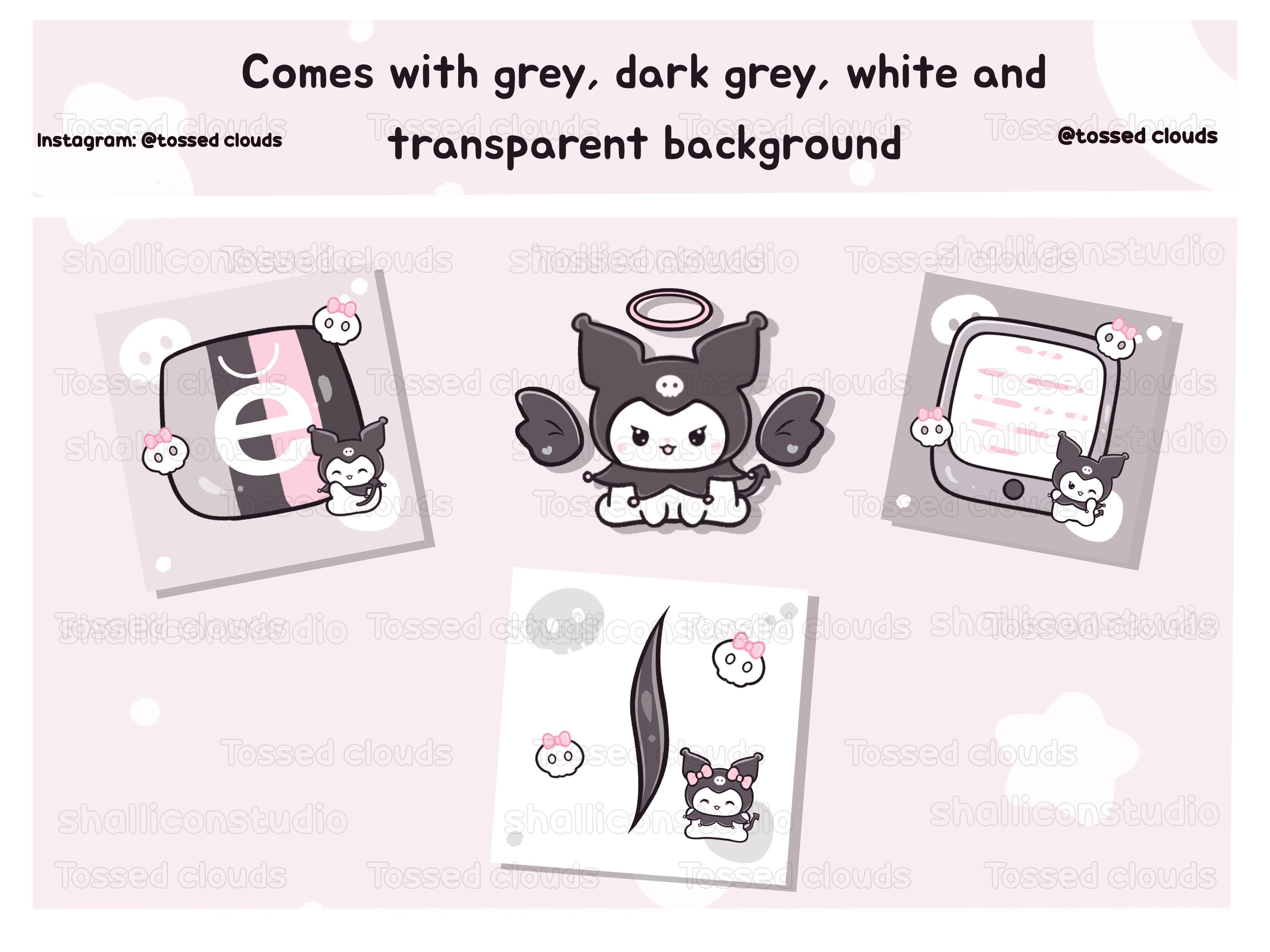 Cute Goth Girl Expansion Pack, Goth Girl Icons, Grey Icons, App Icons ...