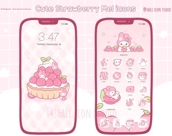 Kawaii App Icon Pack Wallpapers for Ios and Android / Cute - Etsy