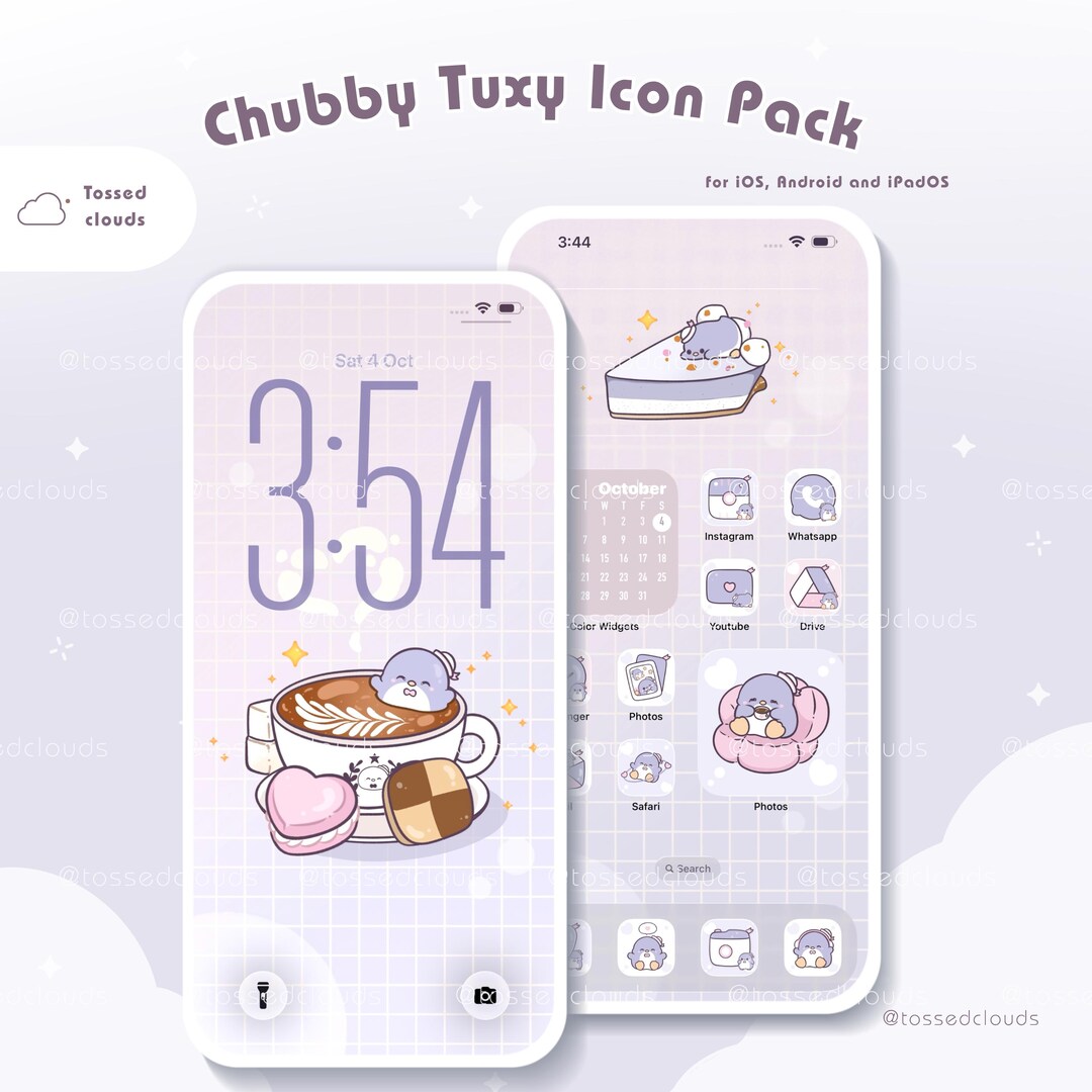 Chubby Tuxy Icon Pack, Cute Penguin Icons, Blue Icons, App Icons, Ios ...