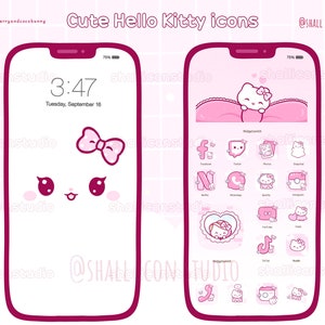Cute Pink Kitty Icon Set, Cute Icons, Pink Icons, Ios Android App Icons ...